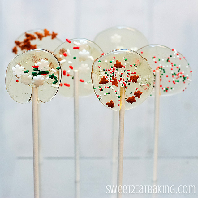 Peppermint Christmas Lollipops - Sweet 2 Eat Baking